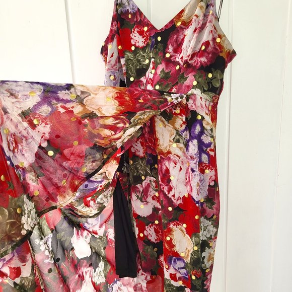Express | Dresses | Floral Elegance With A Touch Of Gold Express ...